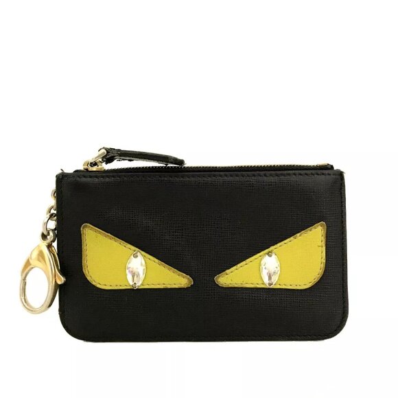 Fendi | Bags | Authentic Fendi Monster Vitello Elite Crystal Eyes Coin ...